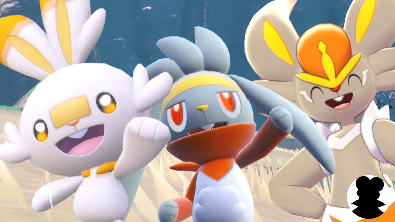 【Pokemon SV】Scorbunny・Raboot・Cinderace shiny cute evolution&cry ...