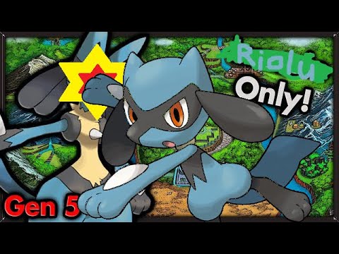 Pokémon Challenge Livestream - Black with ONLY Riolu NO ITEMS IN BATTLE ...