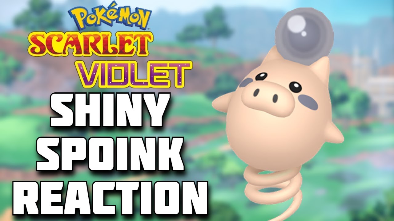 SHINY SPOINK FULL REACTION! Pokemon Scarlet and Violet Shiny Highlight ...