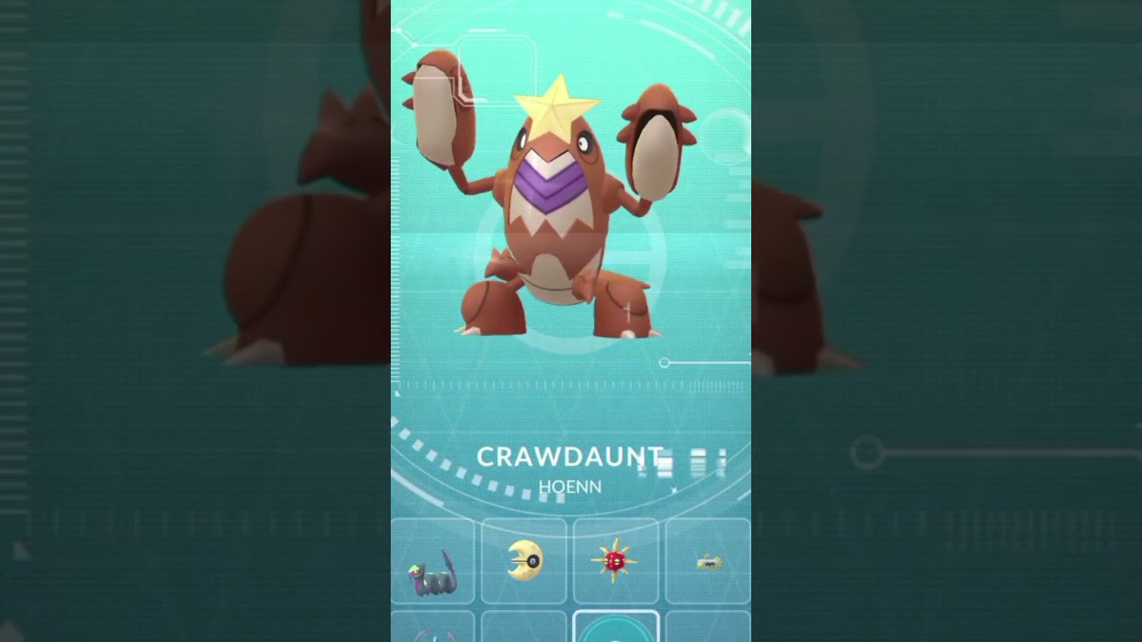 Evolving Into Shiny Crawdaunt In Pokemon Go #pokemongo #pokemon #shiny ...