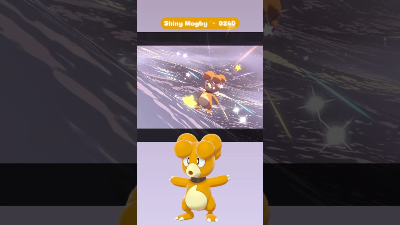 Shiny Magby 0240 caught in Pokemon Legends Arceus with Massive Mass ...