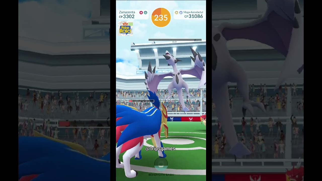 Mega Aerodactyl Raid Battle #pokemon #shortvideo #megaraid #aerodactyl ...