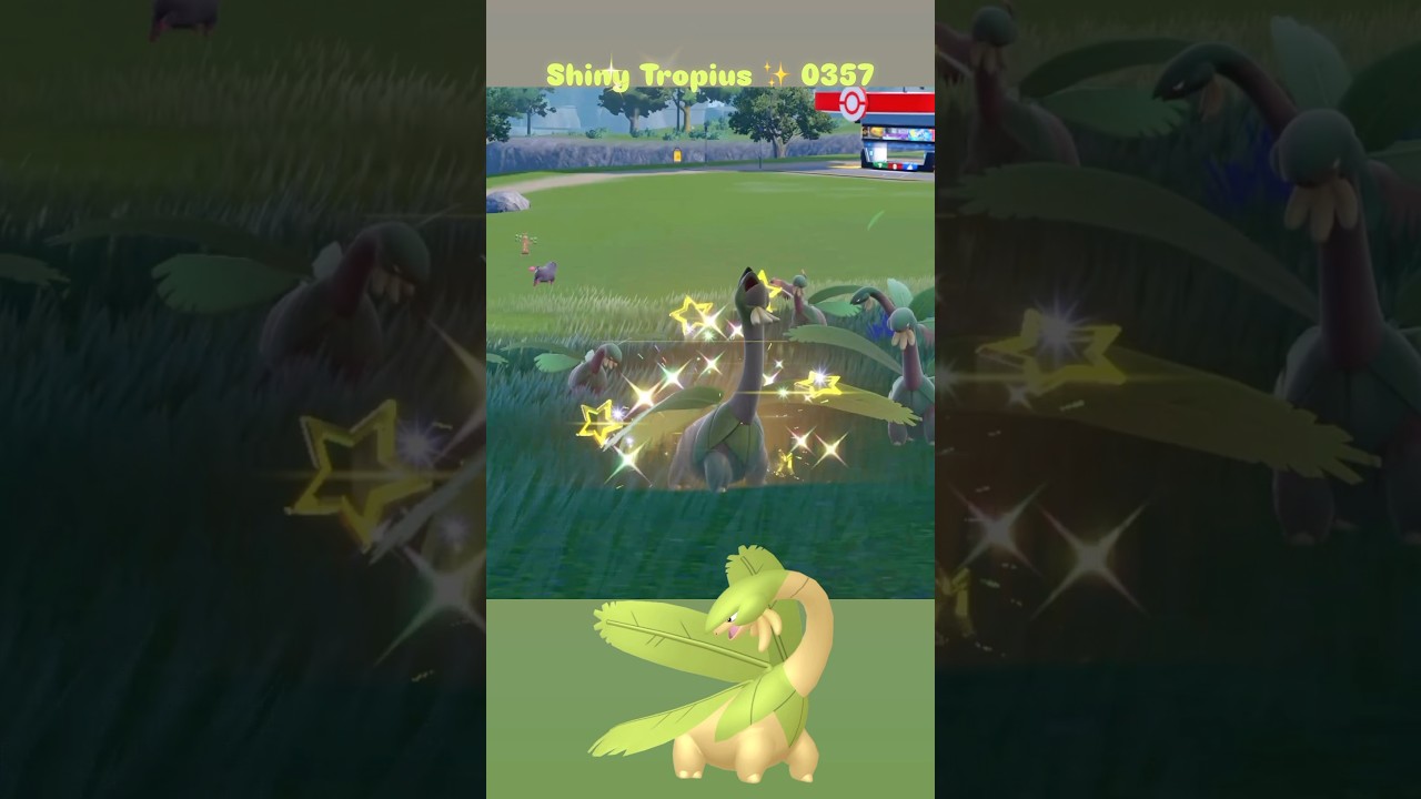 Shiny Tropius 0357 caught in Pokemon Scarlet with Mass Outbreak on ...