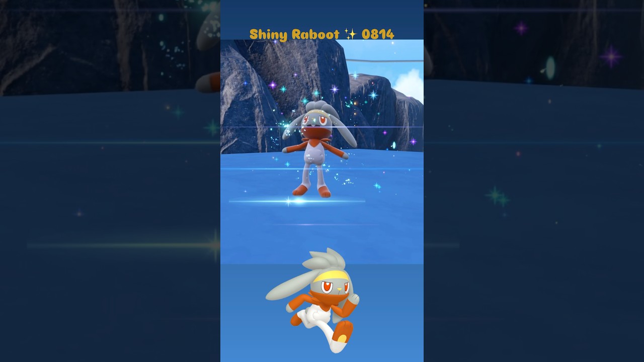 Shiny Raboot 0814 Evolved from Scorbunny caught in Pokemon Scarlet DLC ...