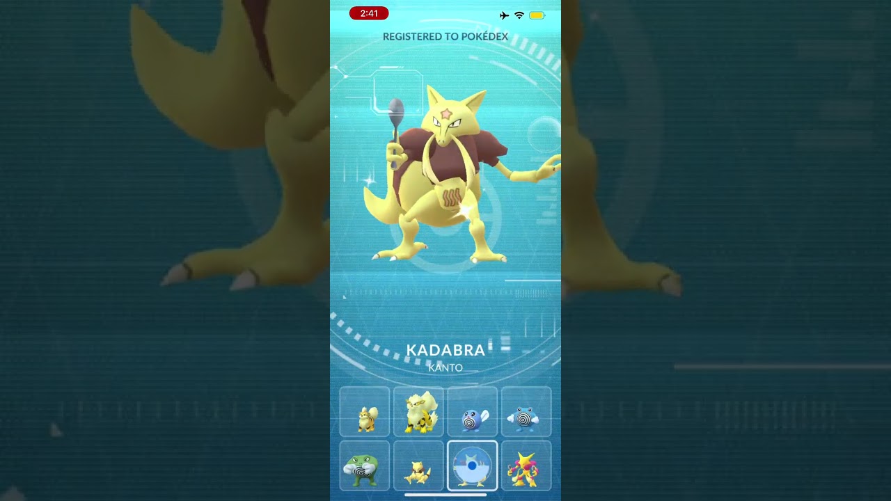 Shiny Abra evolves up to shiny Alakazam (Shiny Evolutions) - Pokémon Charts